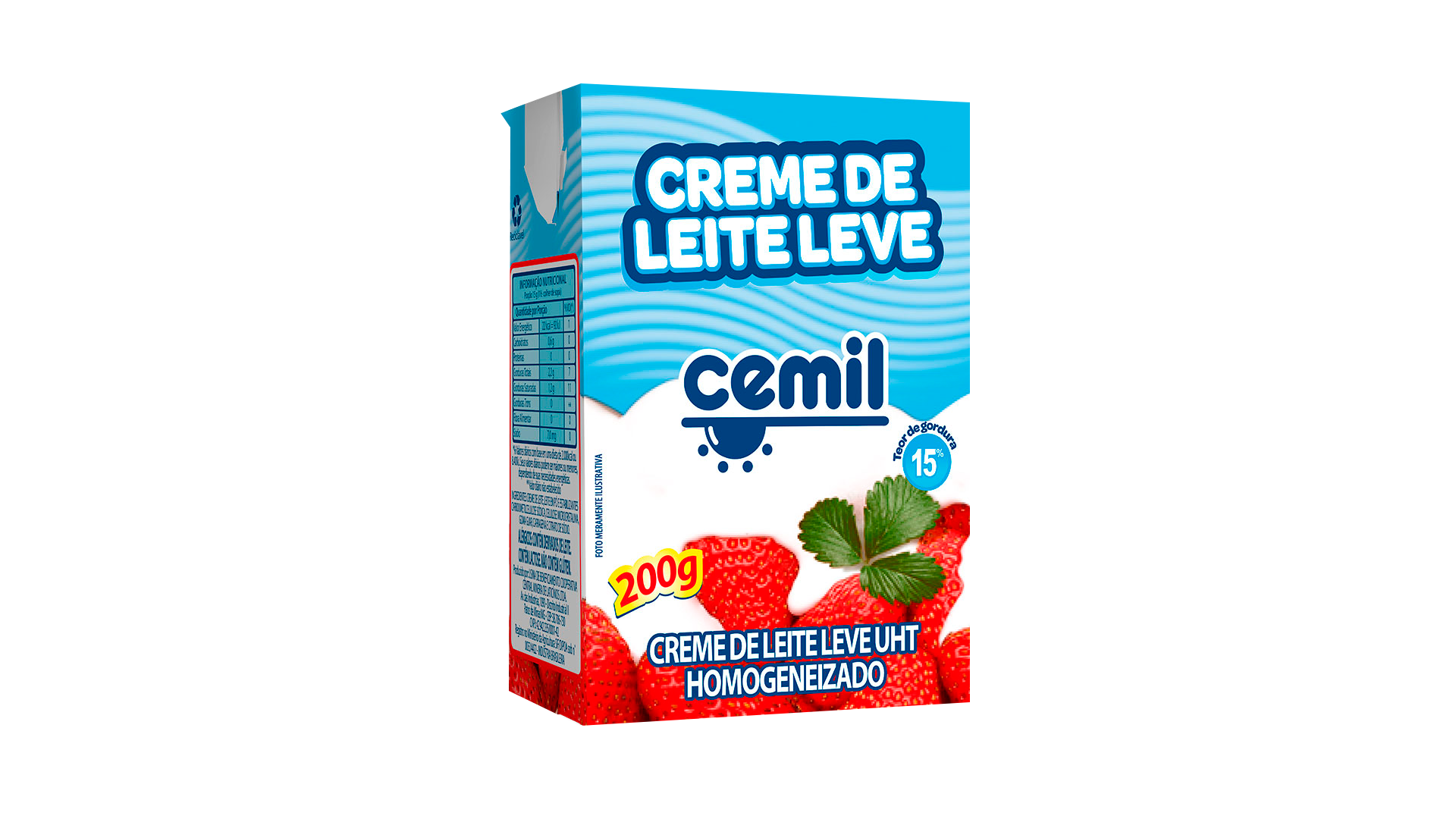 Creme de Leite UHT Leve - 200g - Cemil